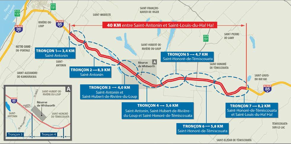 Plus d'information sur la Phase III du réaménagement de la route 185 ...
