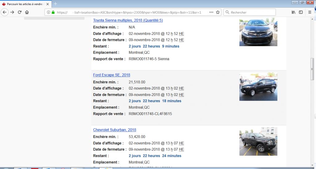 Des voitures gouvernementales qui ne trouvent pas preneurs - TVA CIMT CHAU