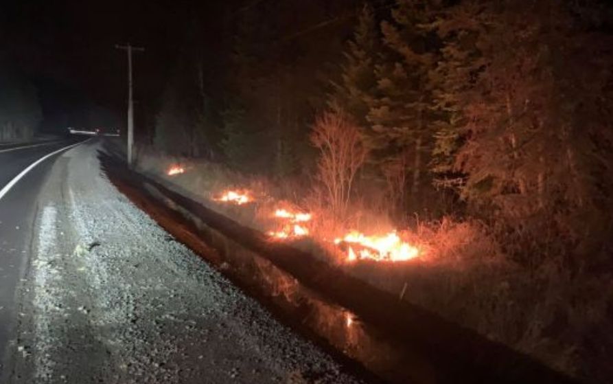 Intervention incendie sur la route 289 à Pohénégamook - TVA CIMT CHAU